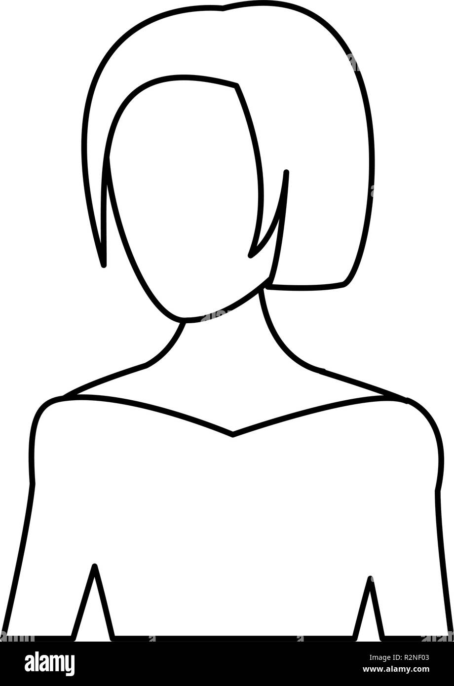 Woman with fashion clothes profile vector illustration graphic design ...