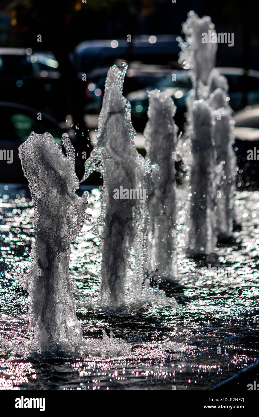 Abstract shapes of the water of a fountain - photography Stock Photo ...