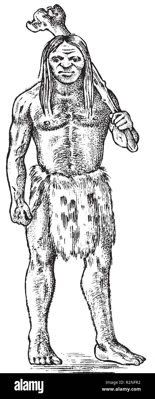 Prehistoric man hunting hi-res stock photography and images - Alamy