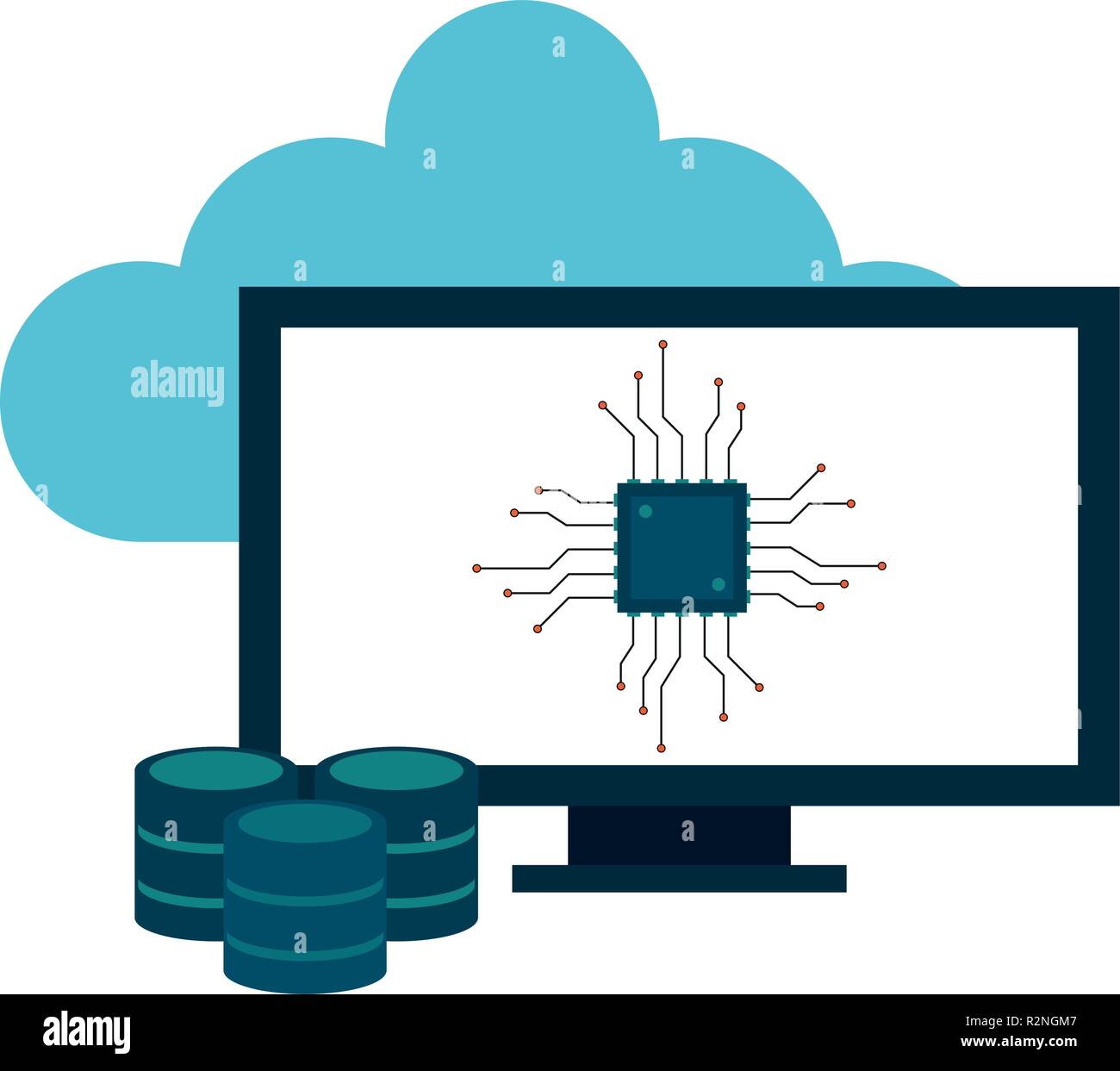 Computer Database Clipart