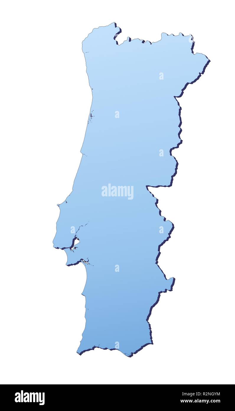 Portugal outline silhouette map illustration hi-res stock photography ...