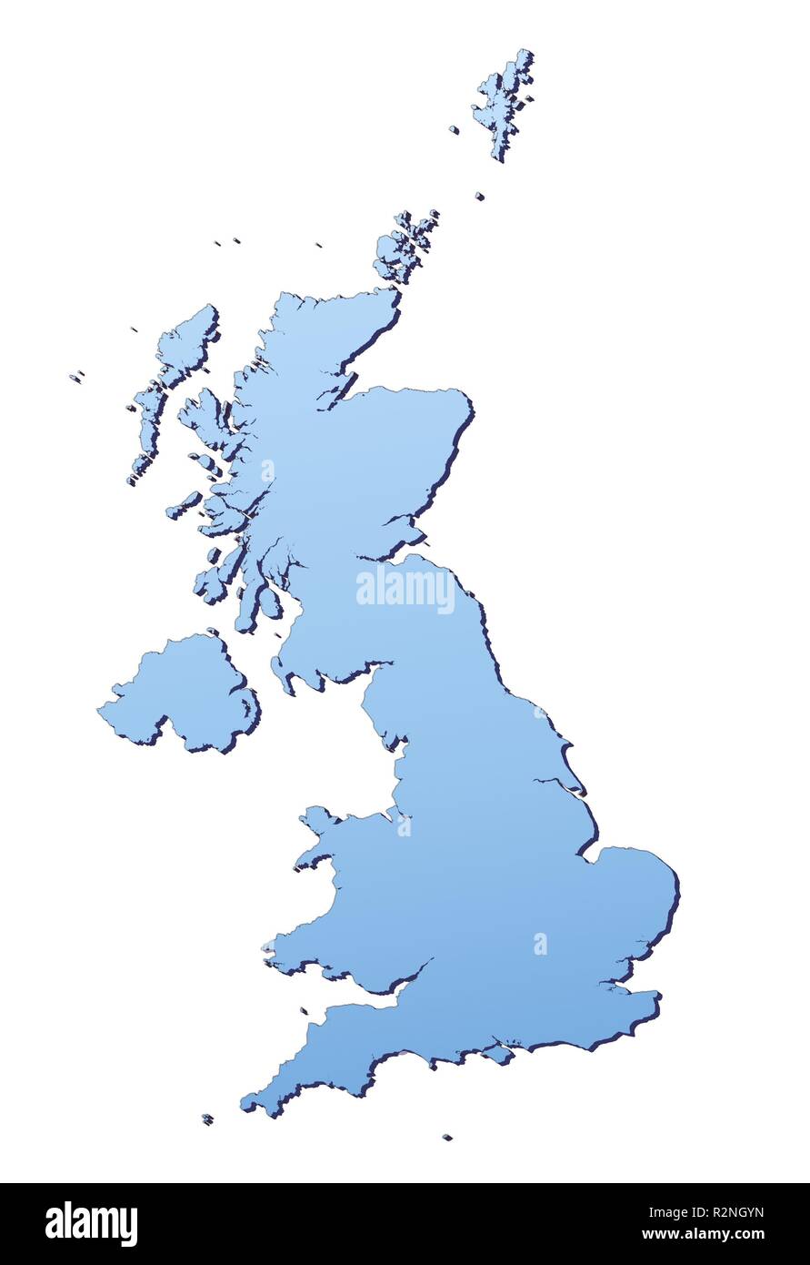 Detailed map of britain Cut Out Stock Images & Pictures - Alamy