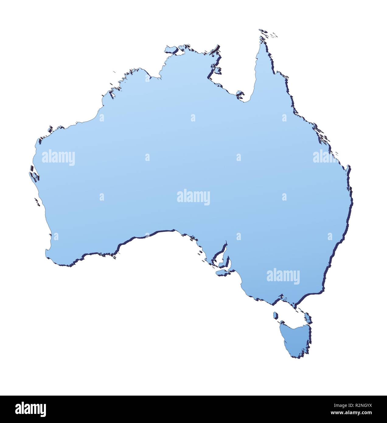 Australia outline hi-res stock photography and images - Alamy