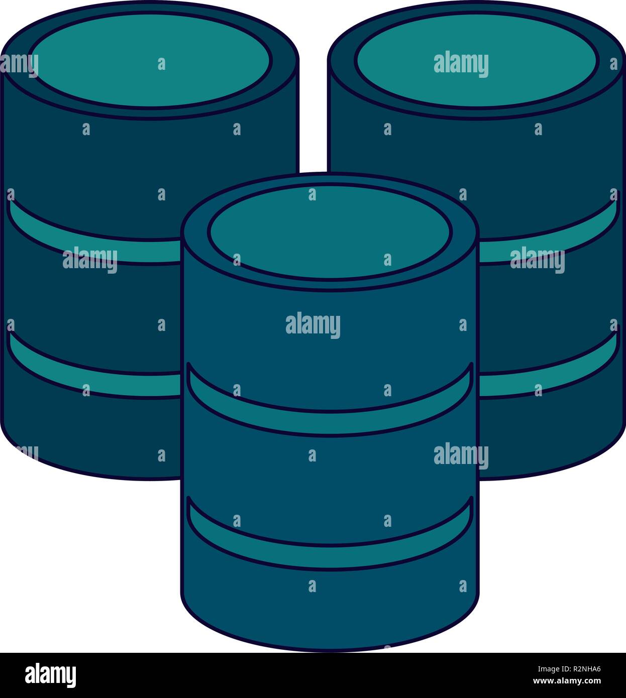 Database storage disks vector illustration graphic design Stock Vector ...
