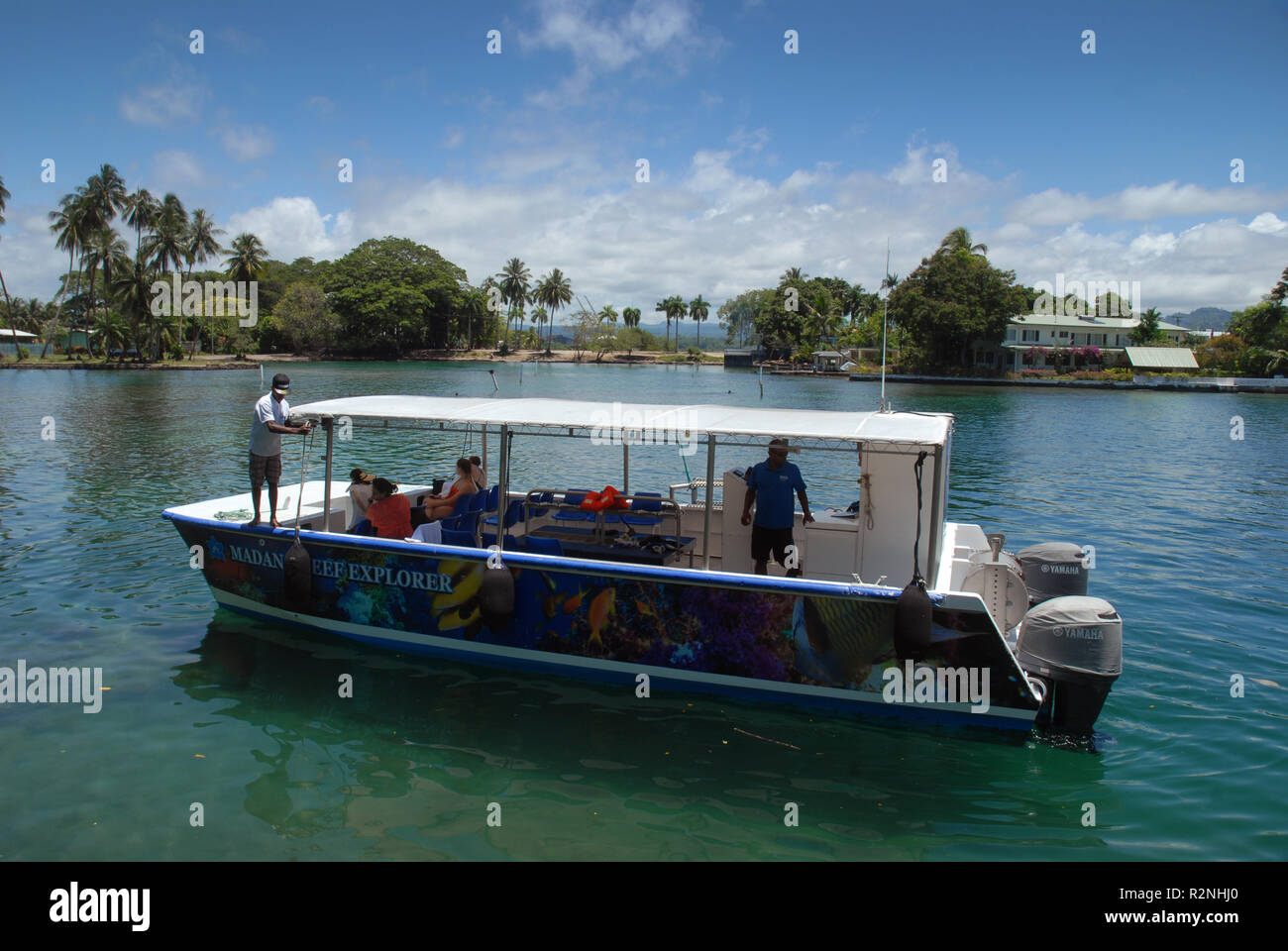Madang Resort Reef Explorer, Madang Harbour, Madang, PNG Stock Photo ...