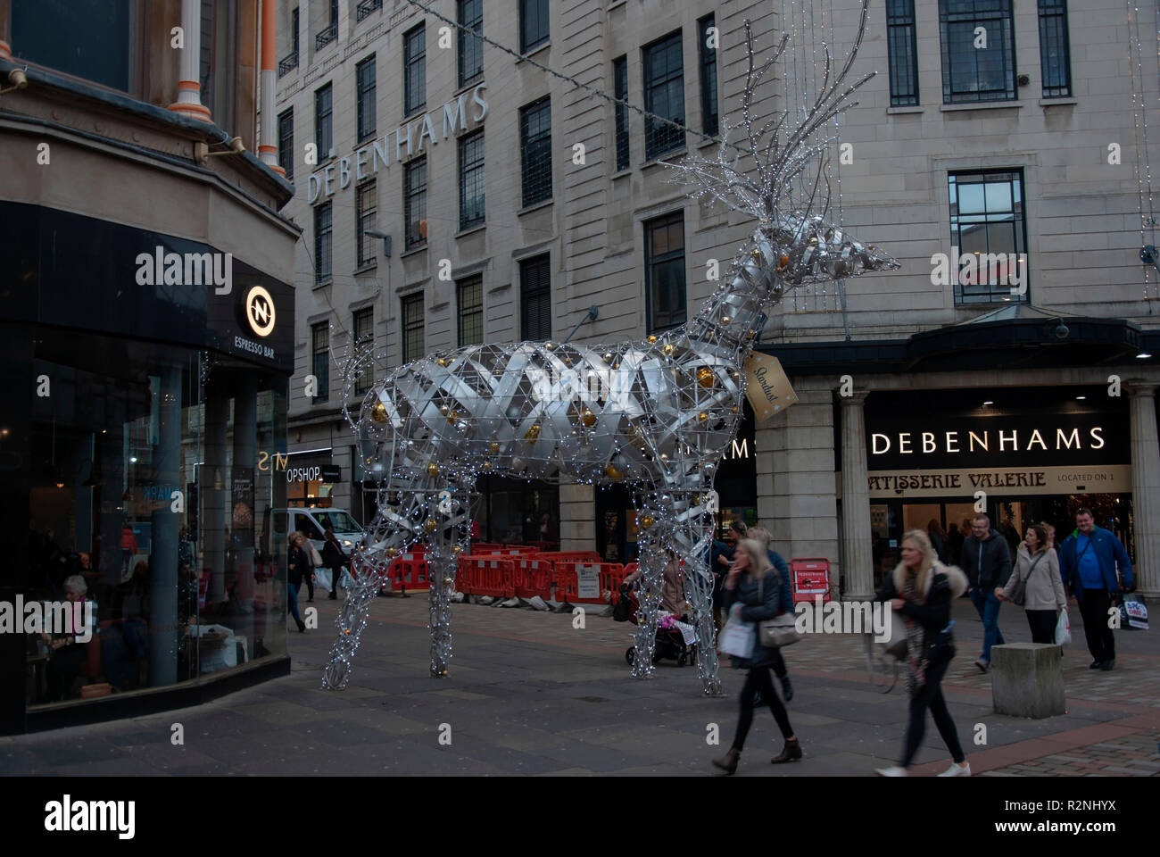 Stardust A Large Silver Reindeer Sculpture Agyle Street Glasgow ...