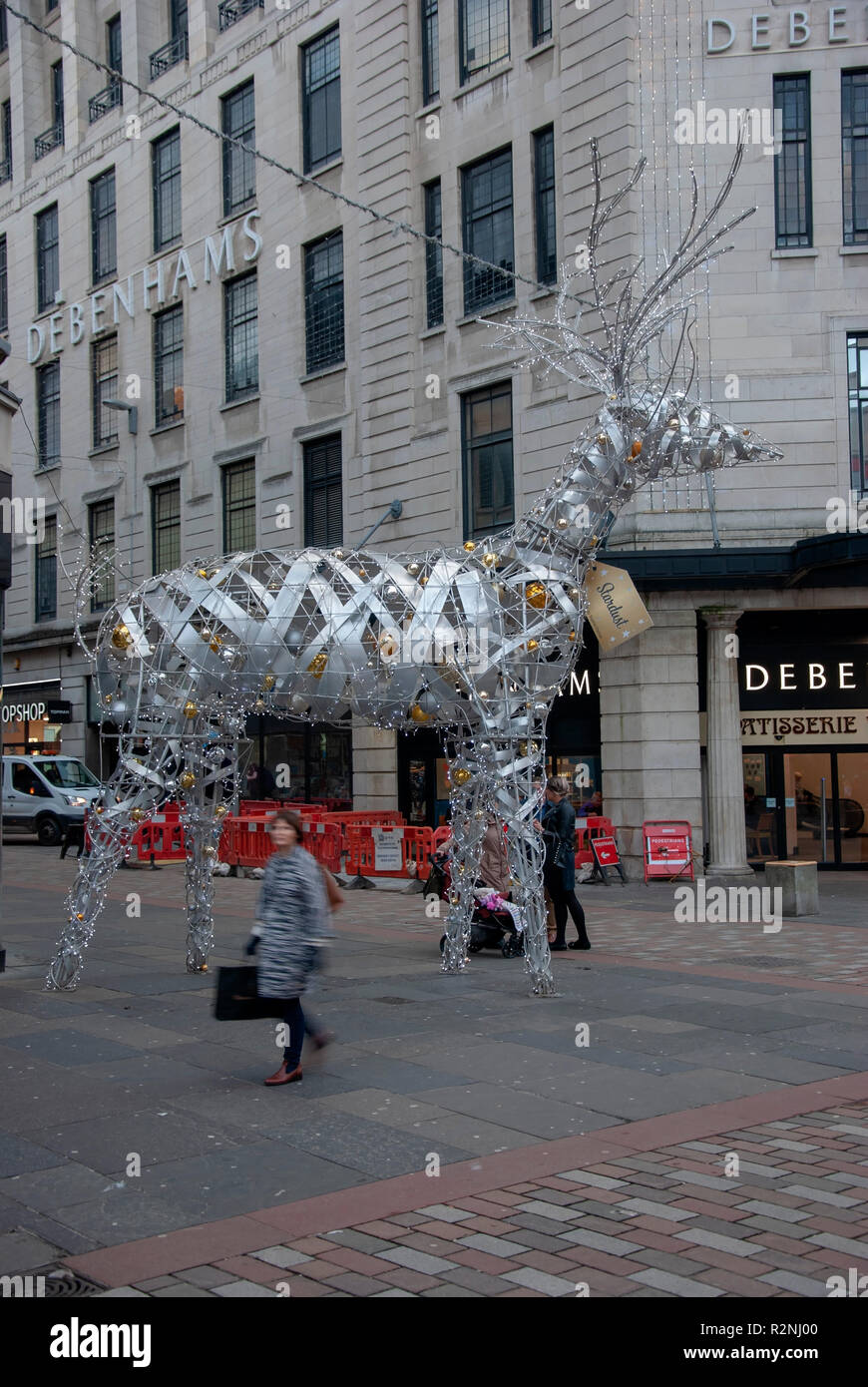 Stardust A Large Silver Reindeer Sculpture Agyle Street Glasgow ...