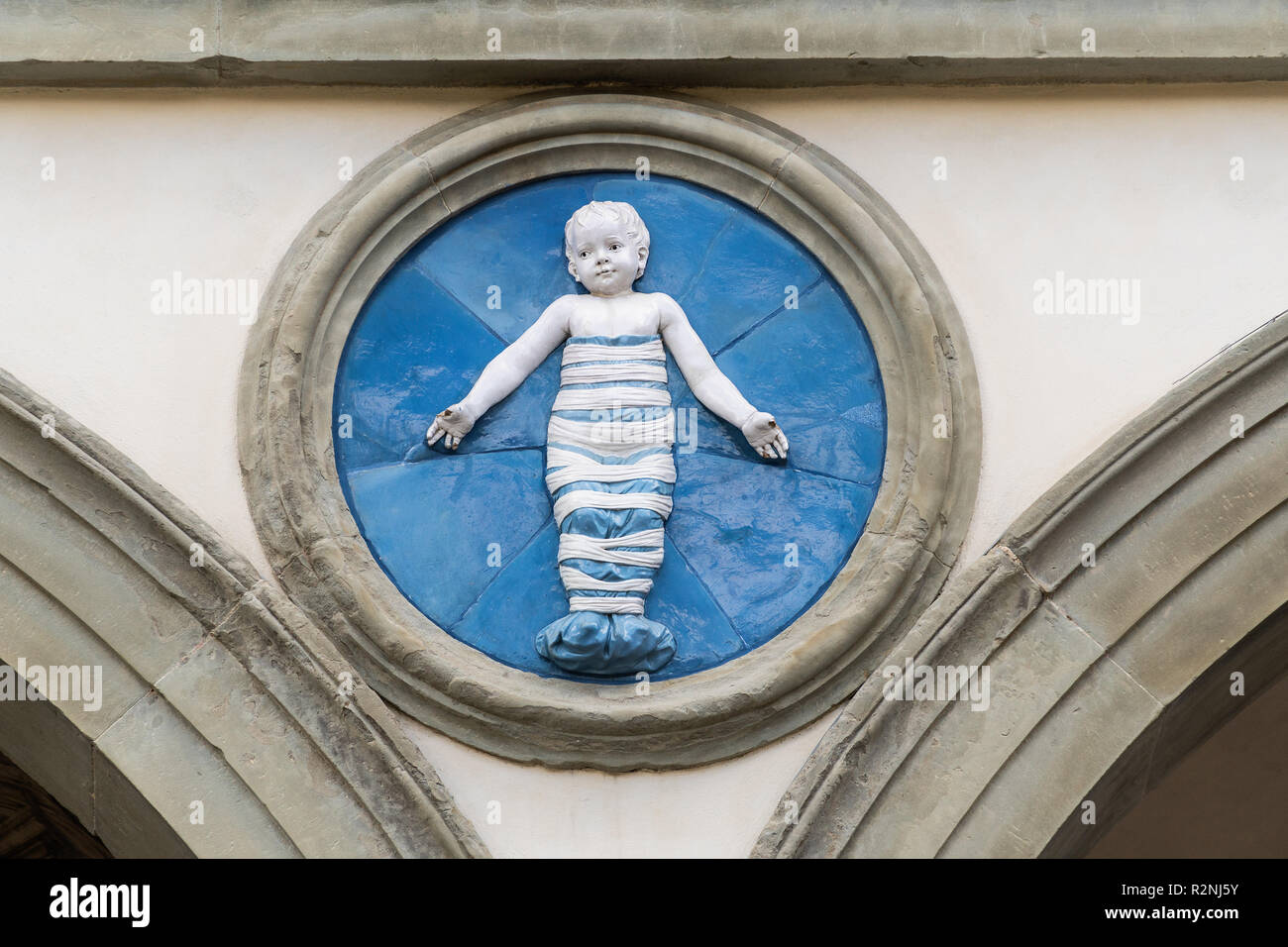 Florence, Spedale degli Innocenti, orphan, symbol Stock Photo - Alamy