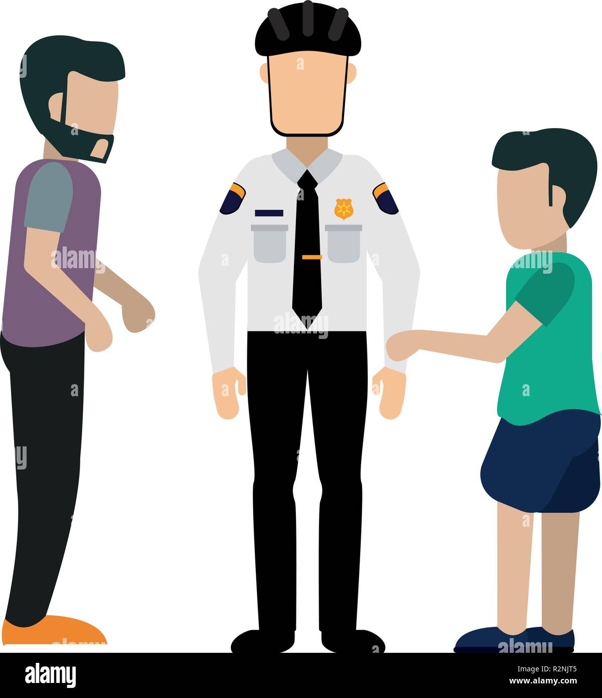 Policeman talking to young boy High Resolution Stock Photography and ...