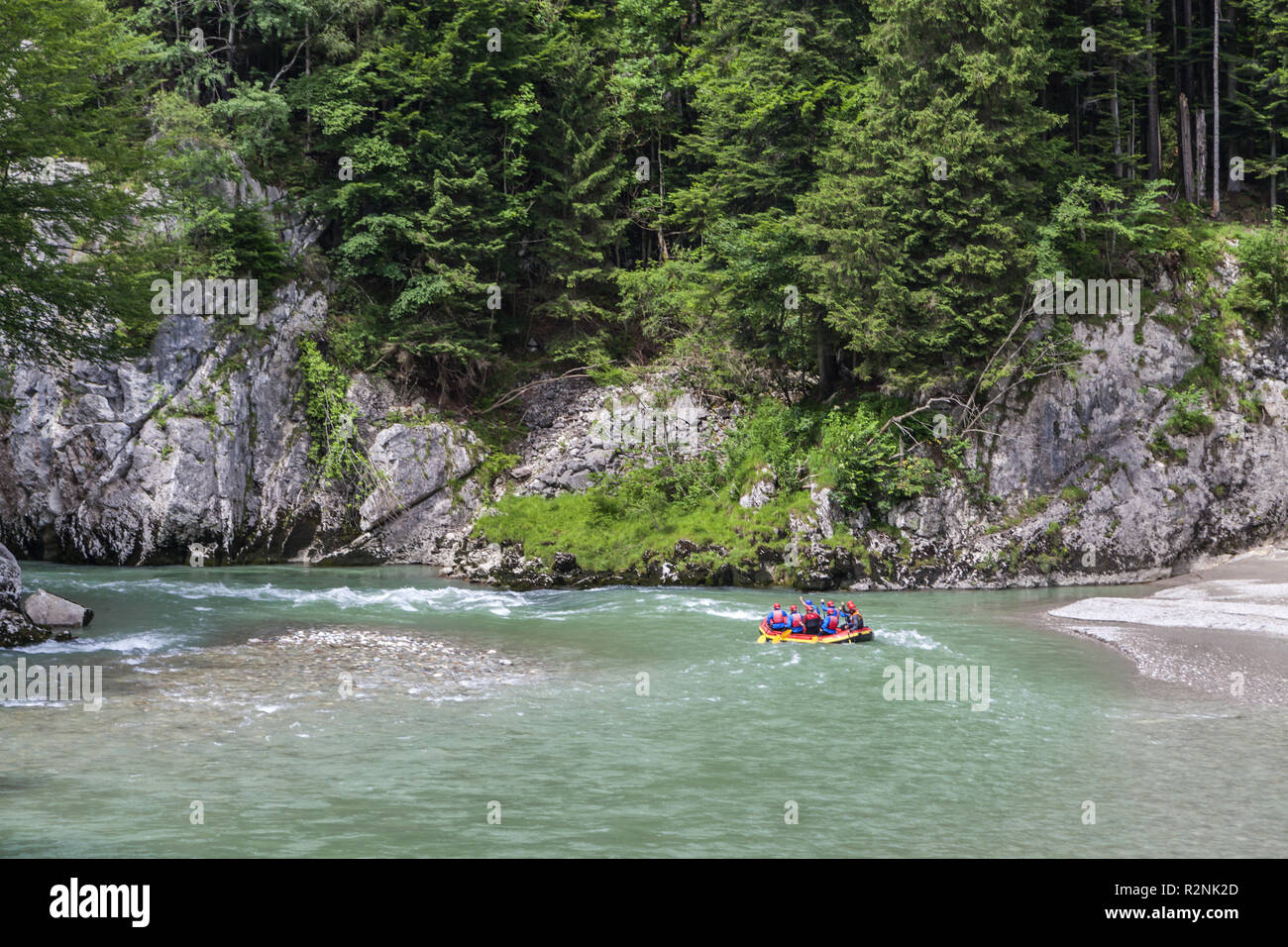 Rafting in the entenlochklamm near schleching hi-res stock photography ...