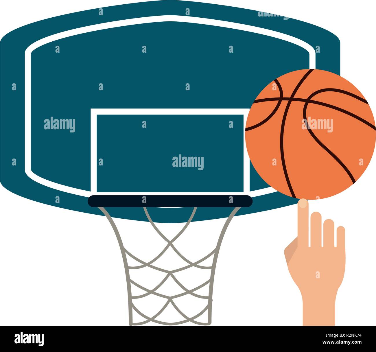 Basketball and board isolated vector illustration graphic design Stock ...