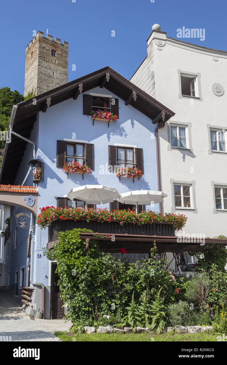 House near the market square in the historic old town of Neubeuern ...