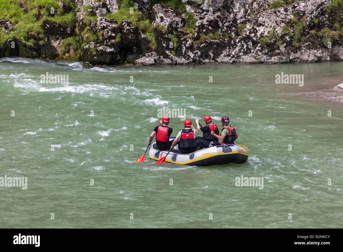 Rafting in the entenlochklamm near schleching hi-res stock photography ...
