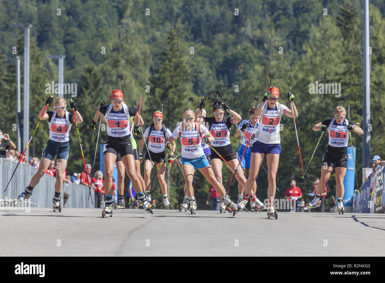 Start of the Women's Relay, German Biathlon Championship, Relay in the ...