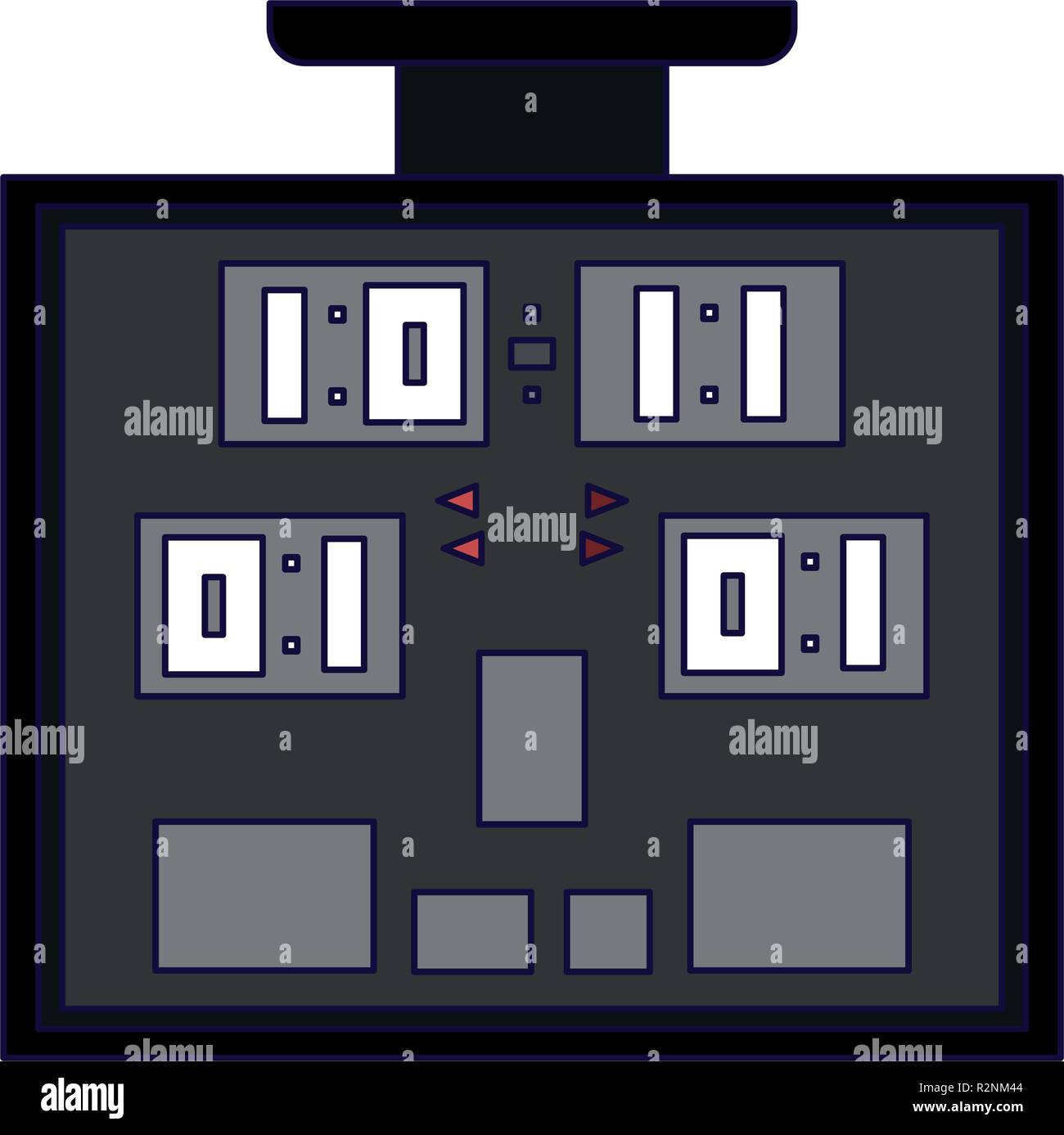 Sport digital score board vector illustration graphic design Stock ...