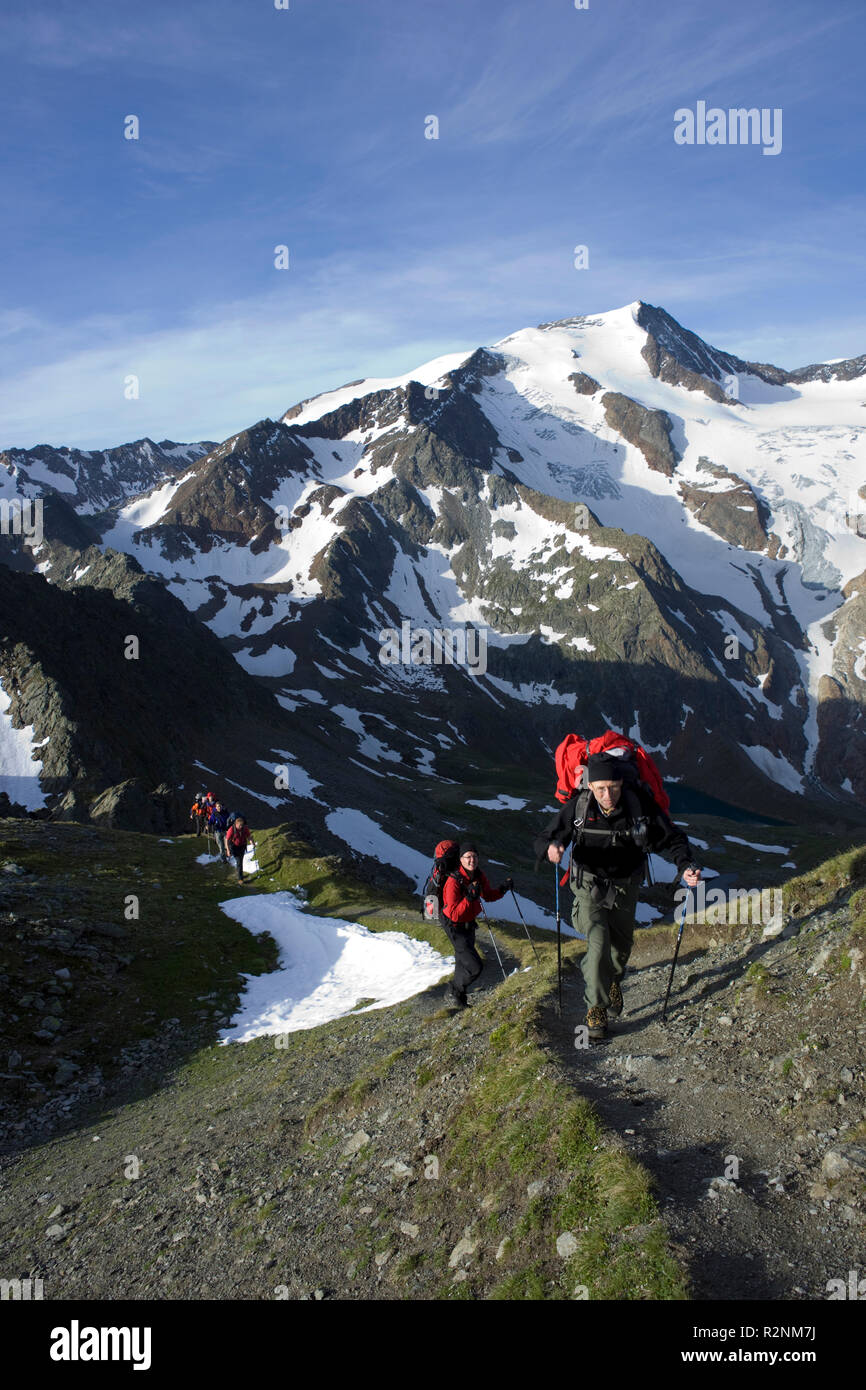 Hiker on mairspitze peak hi-res stock photography and images - Alamy