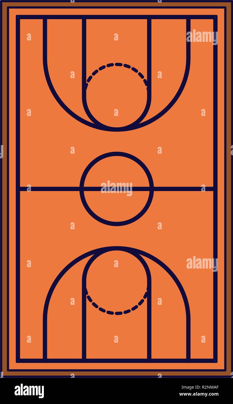 Basketball playfield symbol isolated vector illustration graphic design ...