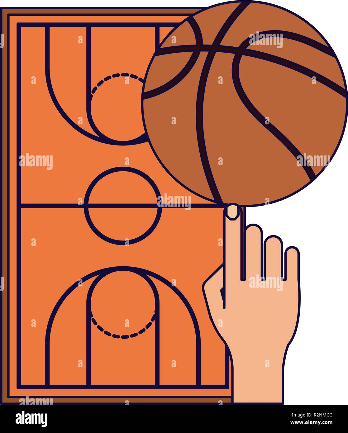 Basketball playfield vector vectors hi-res stock photography and images ...