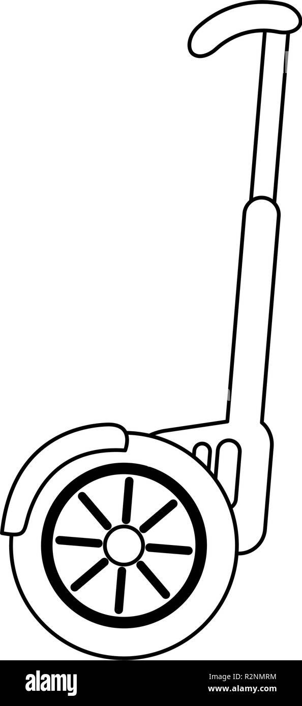 Hoverboard electric scooter with steering vector illustration graphic ...