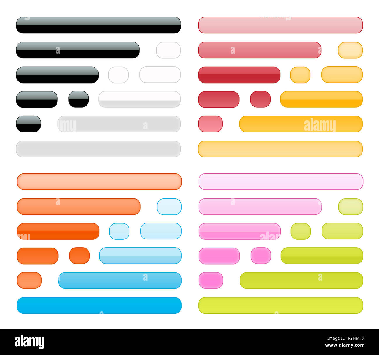 button icon set Stock Photo - Alamy