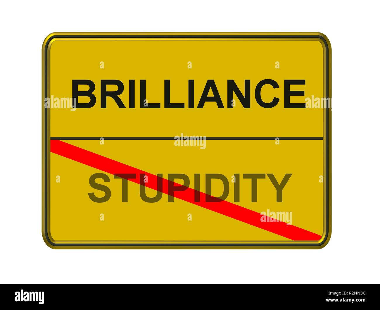 brilliance - stupidity Stock Photo - Alamy