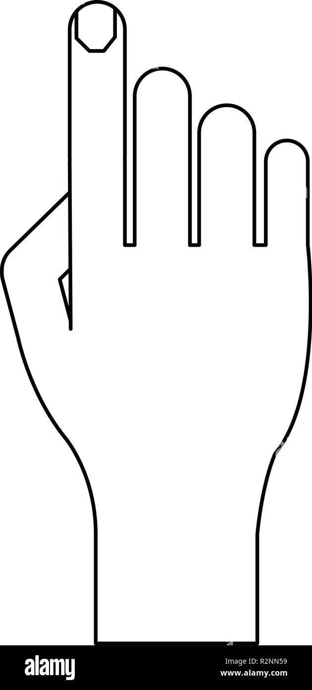 Hand touching symbol isolated vector illustration graphic design Stock ...