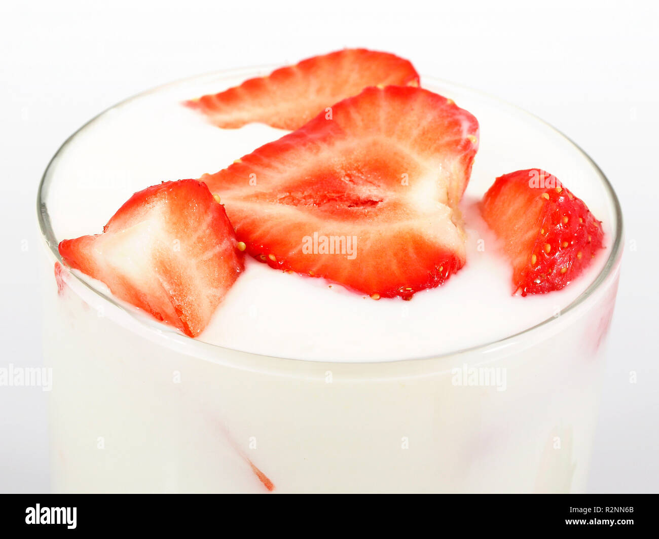 strawberry yogurt 2 Stock Photo - Alamy