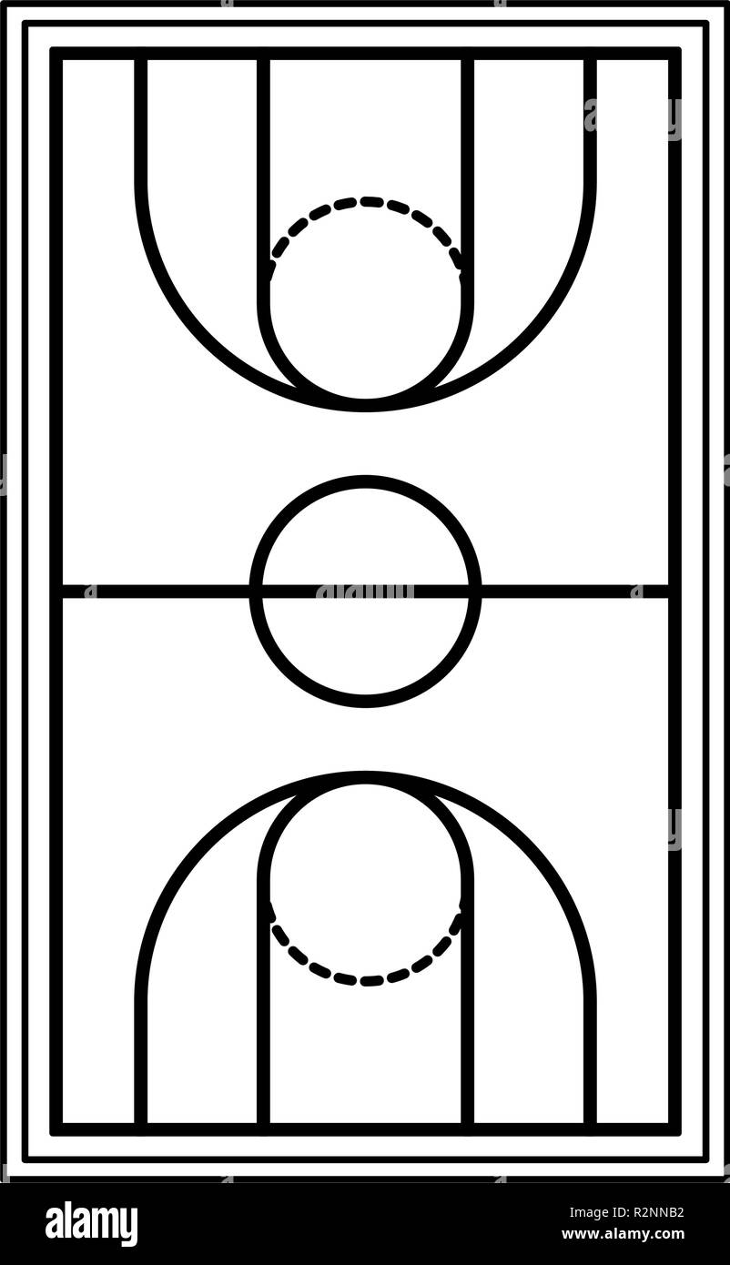 Basketball playfield symbol isolated vector illustration graphic design ...