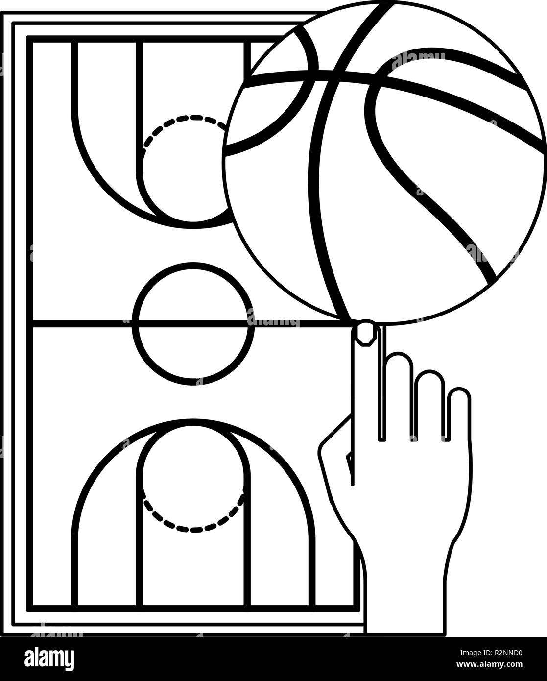 Basketball playfield vector vectors hi-res stock photography and images ...