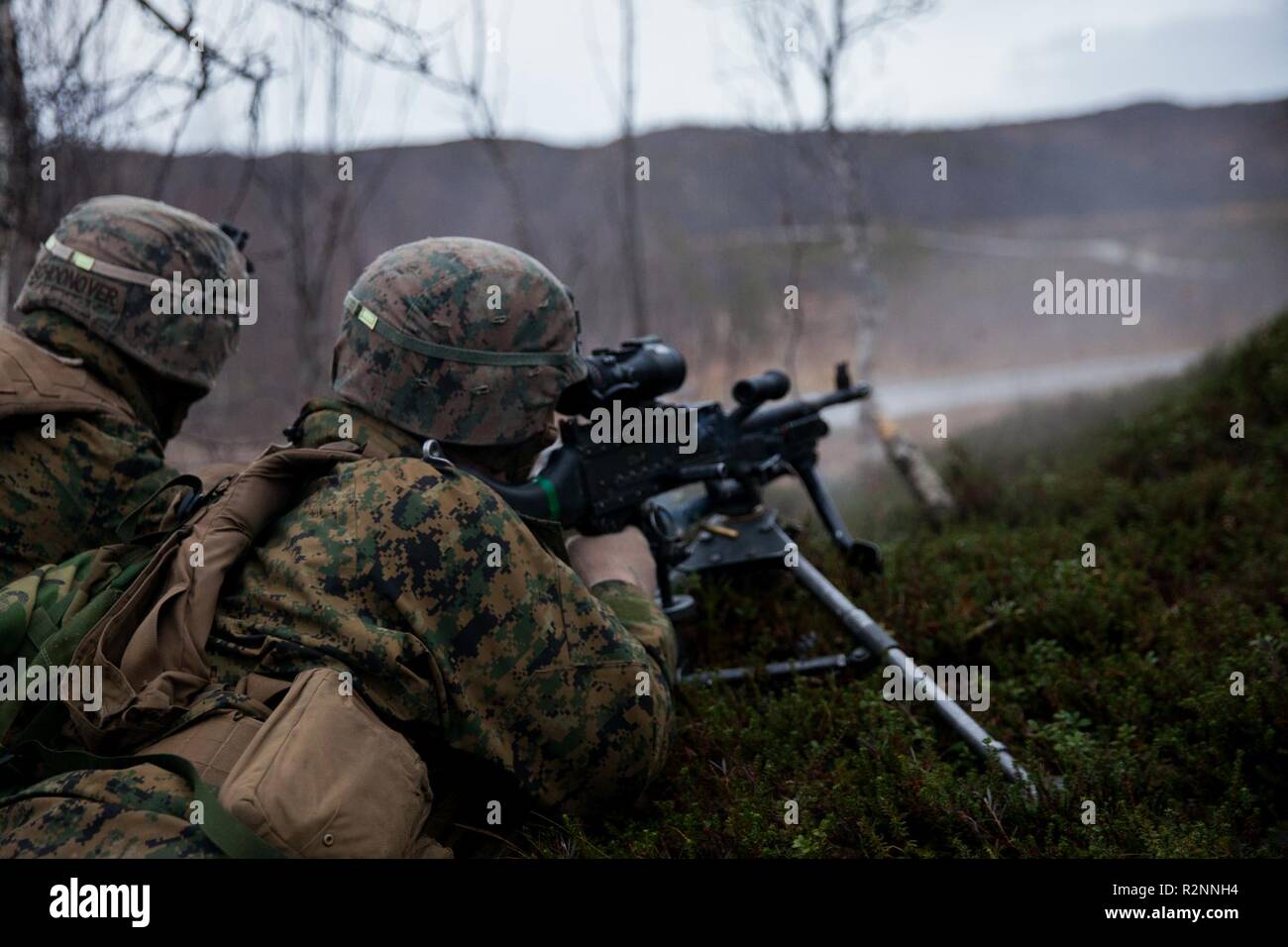 U.S. Marines with Marine Rotational Force-Europe (MRF-E) 19.1 fire a ...