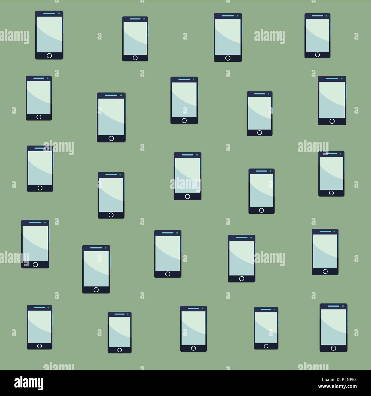 Smartphone mobile technology cartoons pattern background vector ...