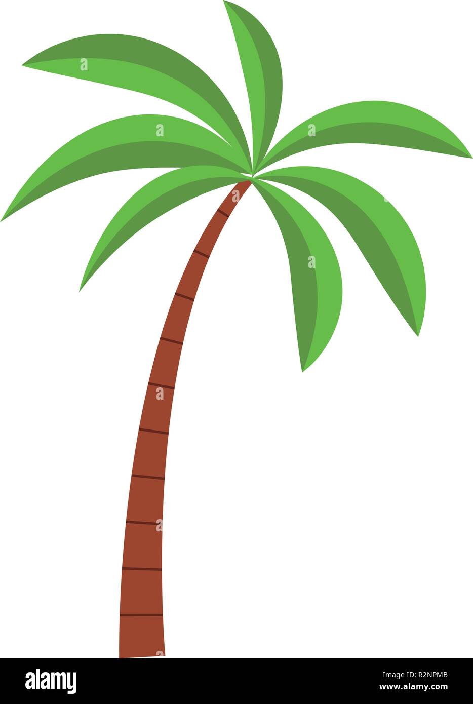 Tree palm beach cartoon vector illustration graphic design Stock Vector ...