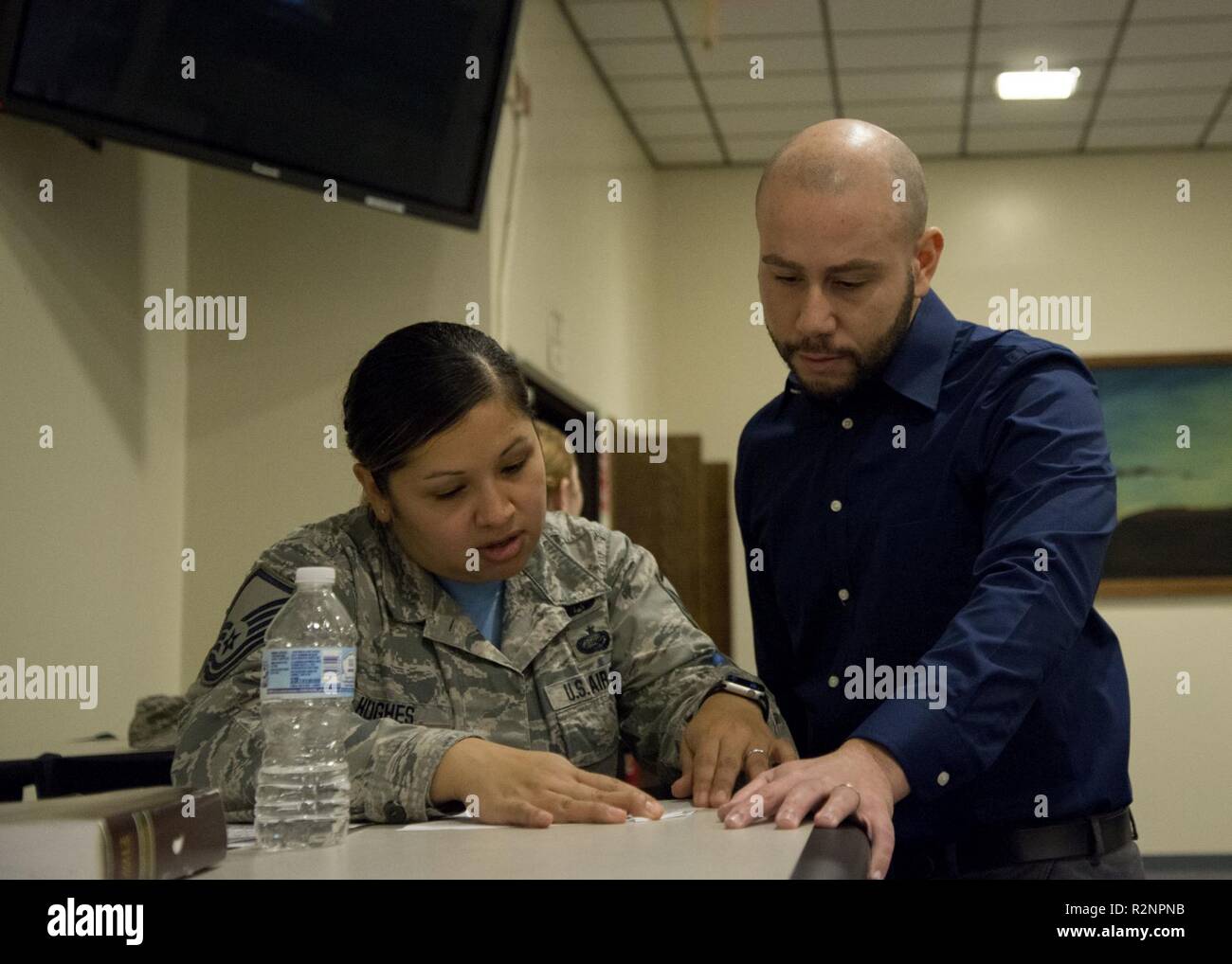Yetzael Clement, a native of Bristol, Conn. speaks with U.S. Air ...