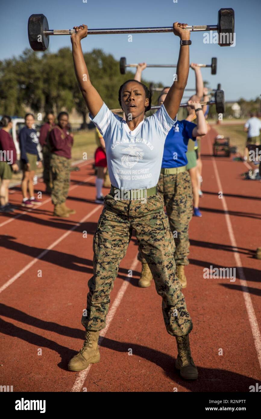 Capt. Lakyra Pharms, a series commander with Papa Company, 4th Recruit ...
