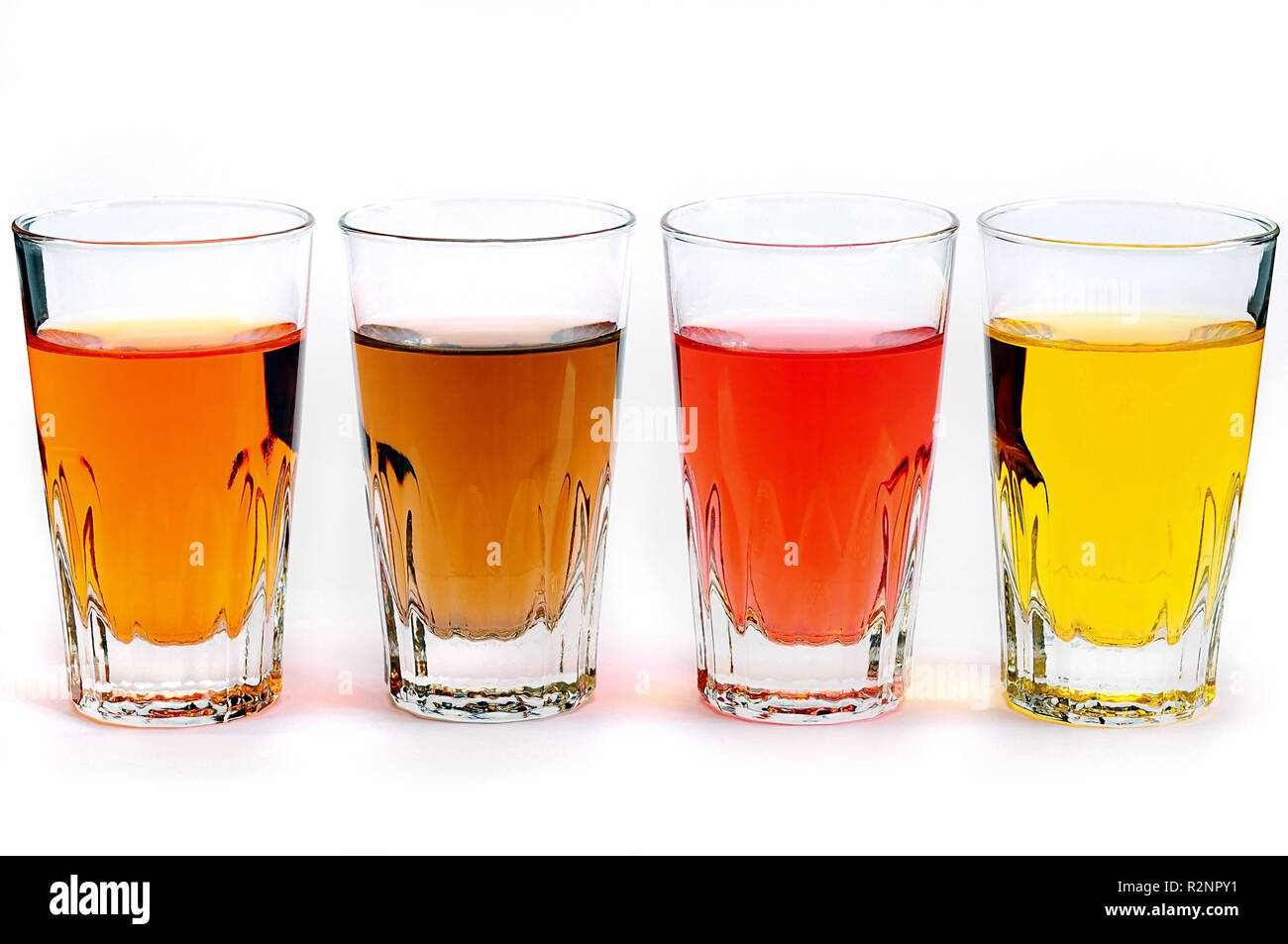 Drinking glass water refraction Cut Out Stock Images & Pictures - Alamy
