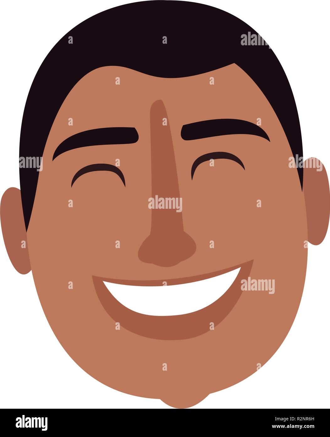 Young man smiling face cartoon vector illustration graphic design Stock ...