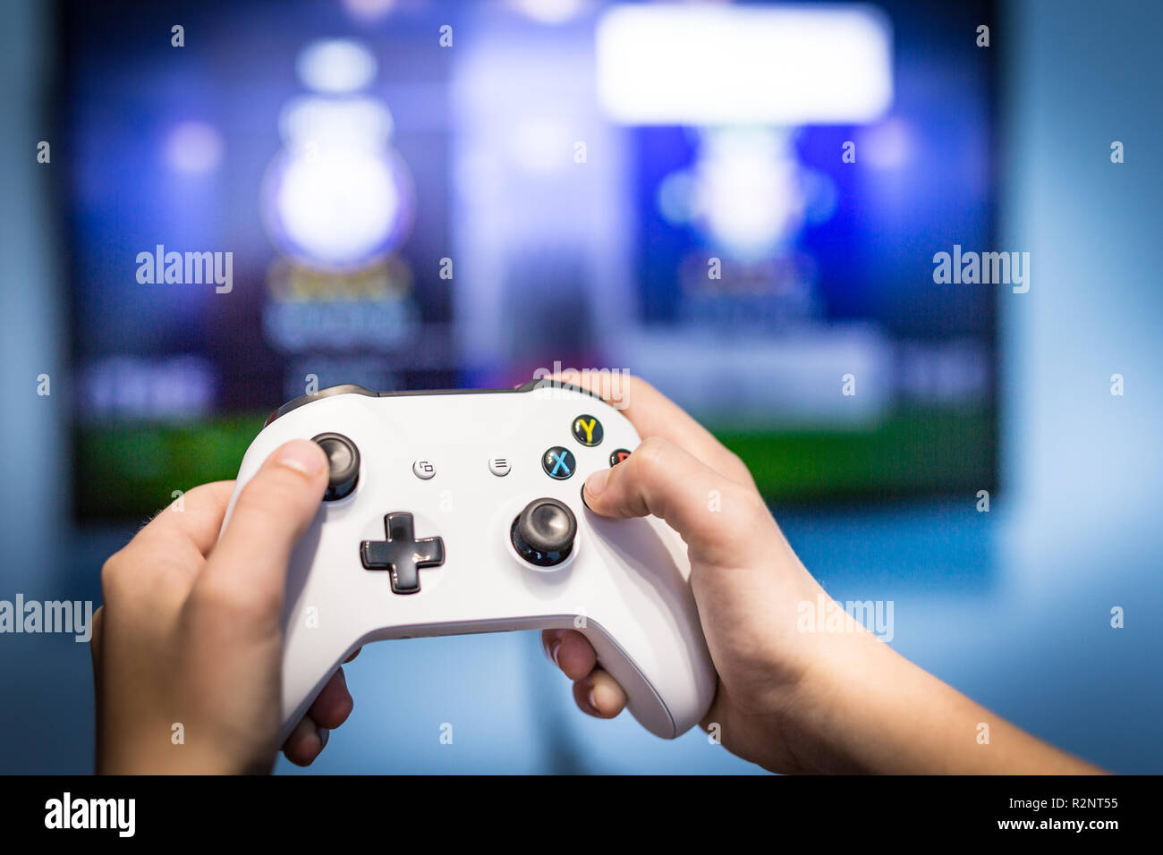 Video game controller and monitor hi-res stock photography and images ...