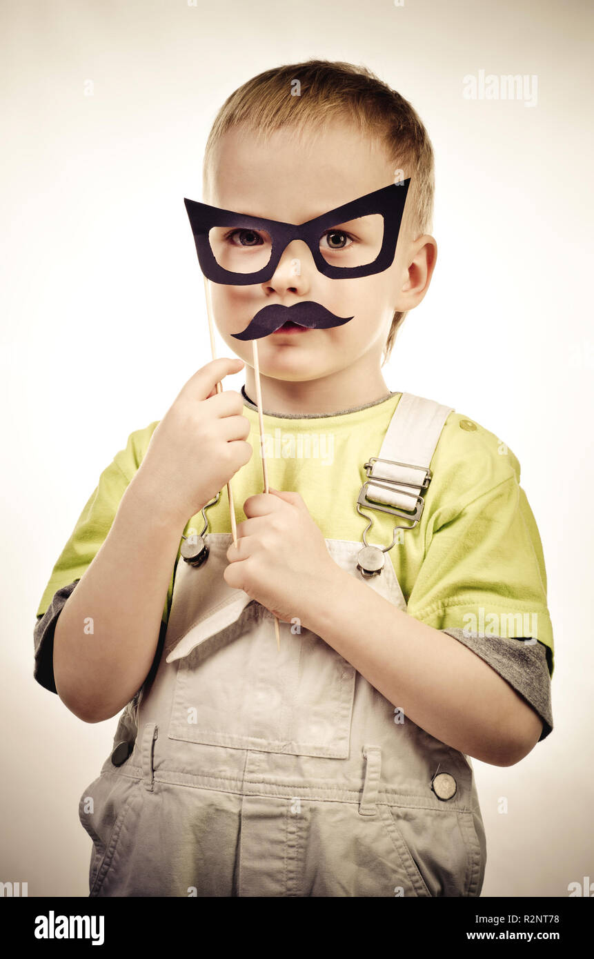 little boy in mask concept Stock Photo - Alamy