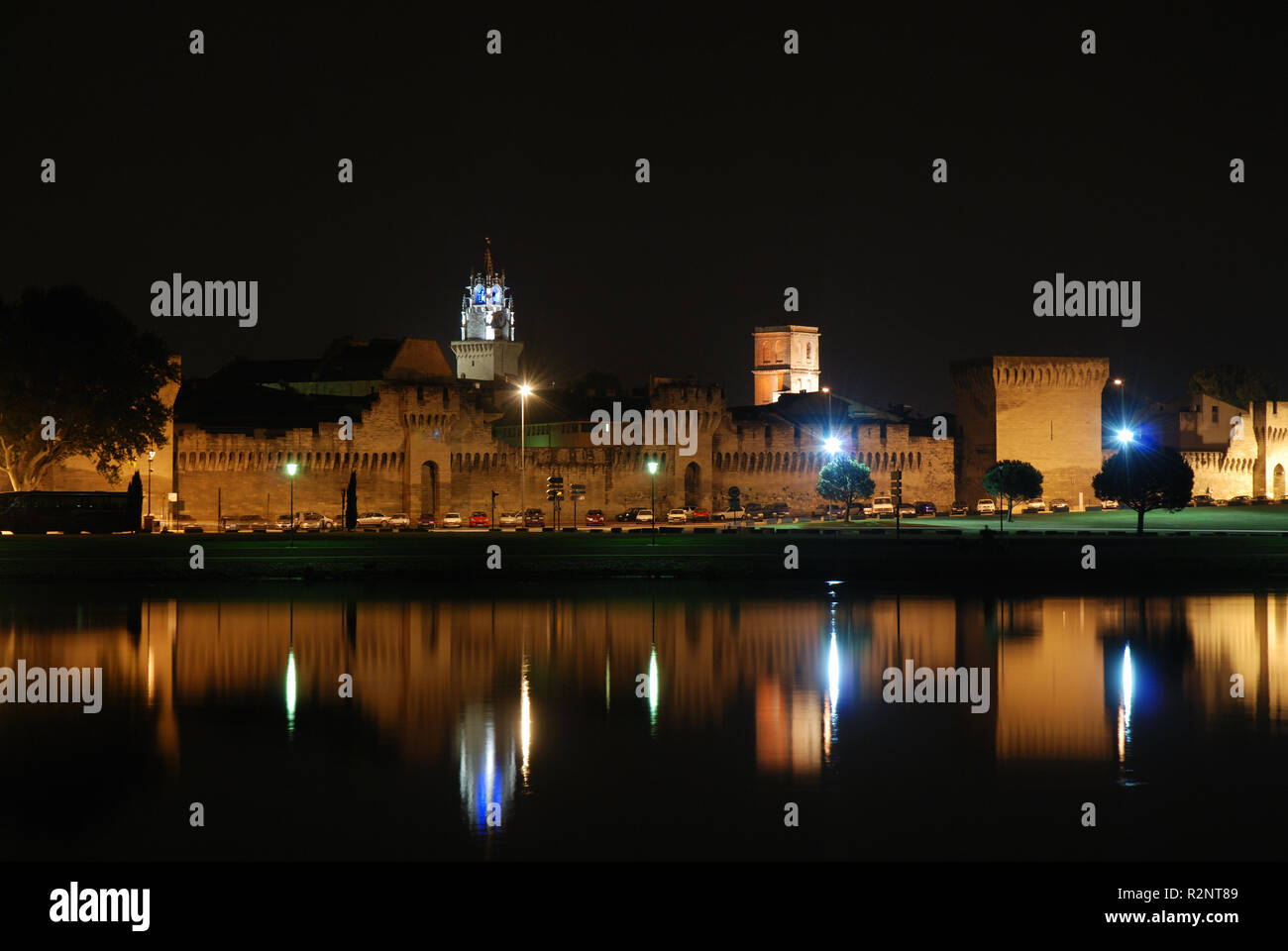 avignon at night,france Stock Photo - Alamy