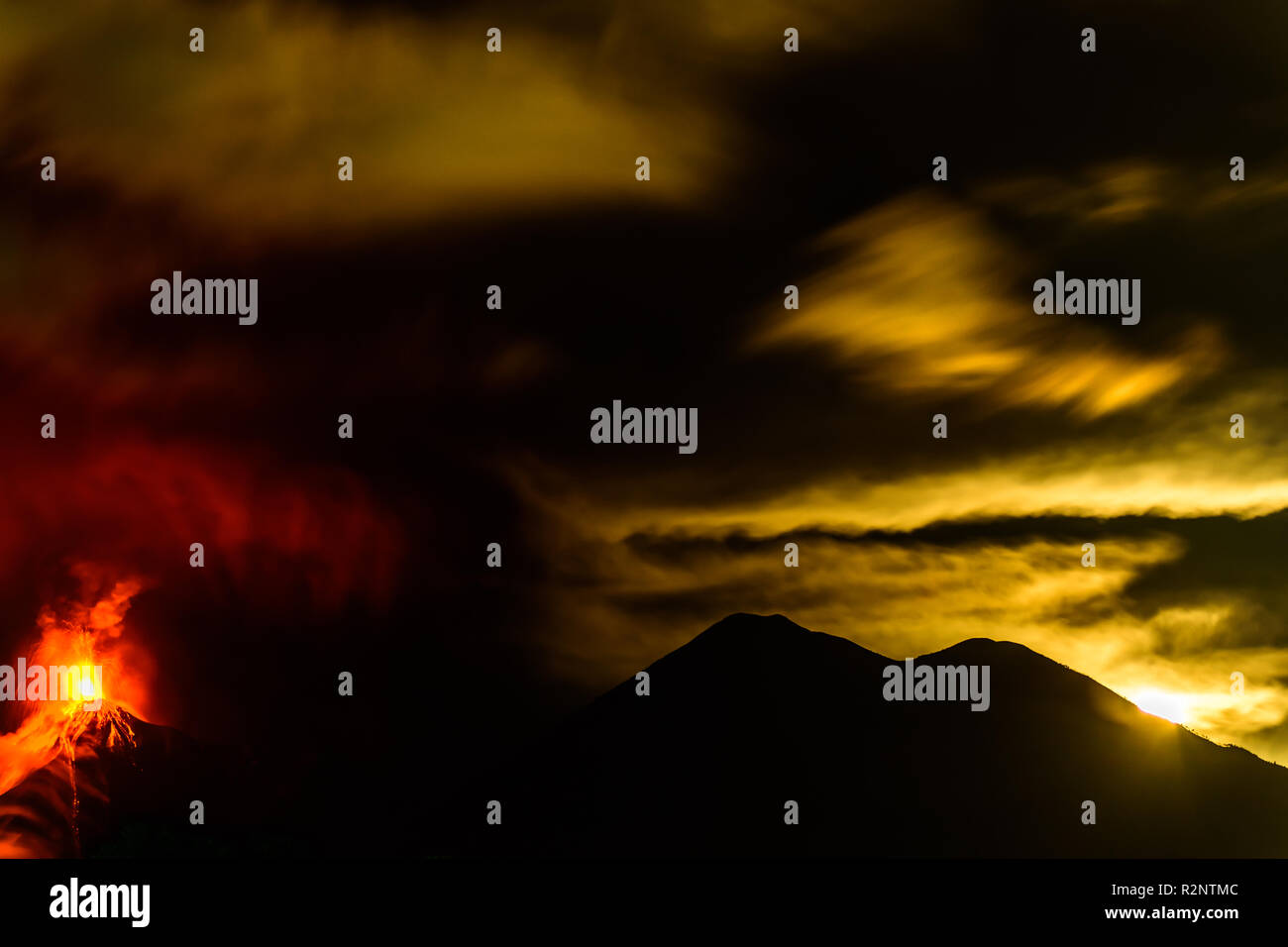 Fuego volcano antigua guatemala central hi-res stock photography and ...