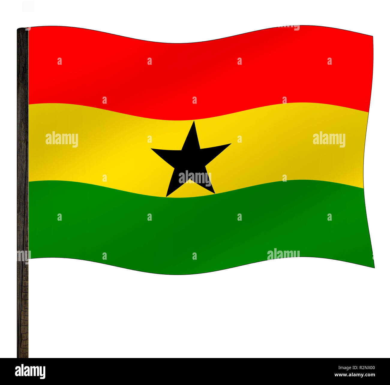 Ghana national colors Cut Out Stock Images & Pictures - Alamy