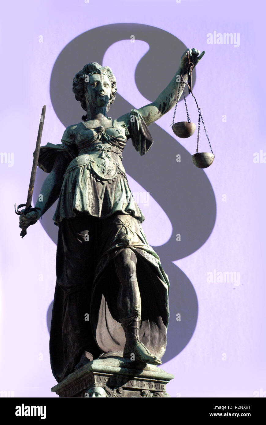 Justitia with scales and sword hi-res stock photography and images - Alamy