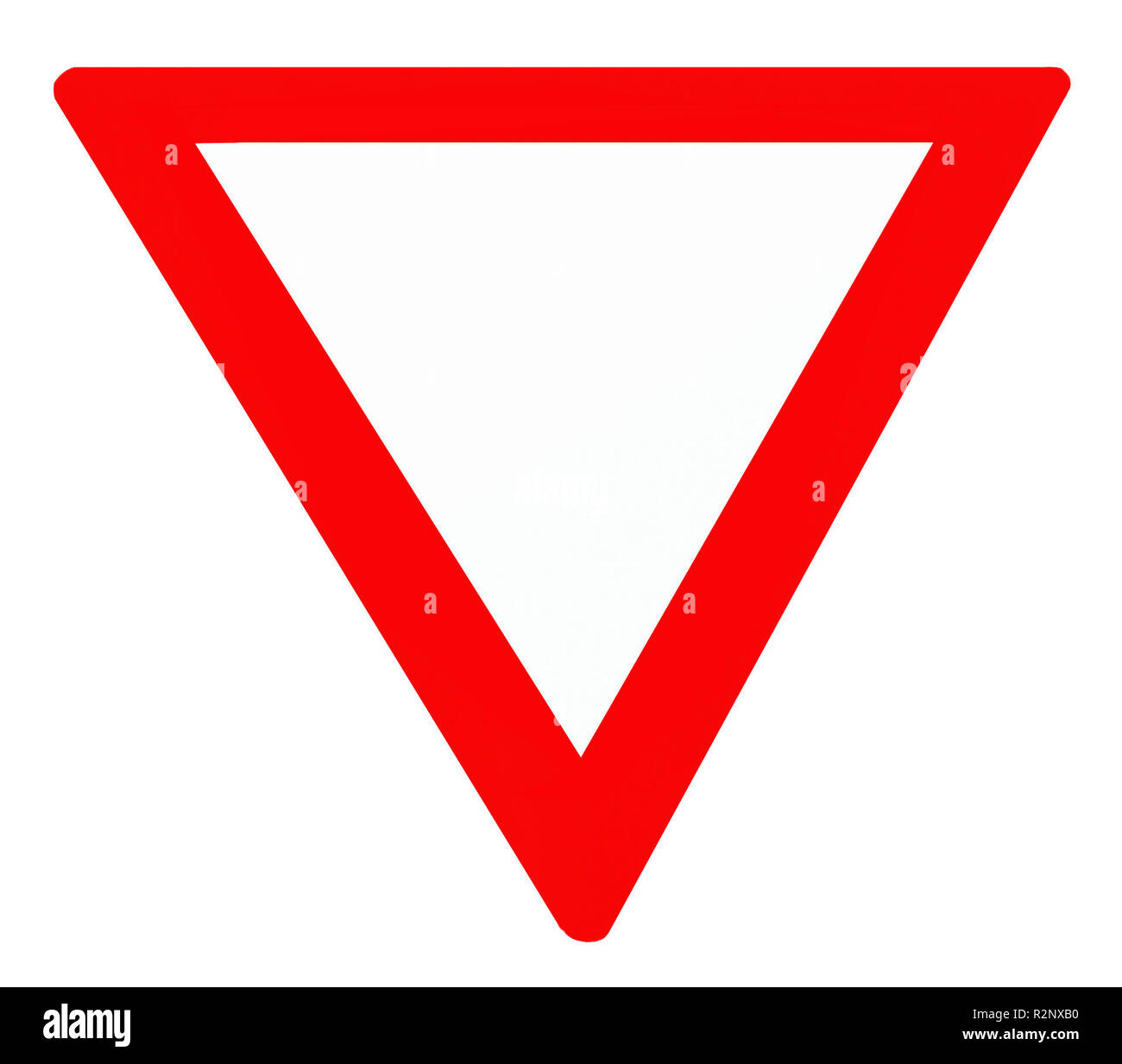 Give way sign Cut Out Stock Images & Pictures - Alamy