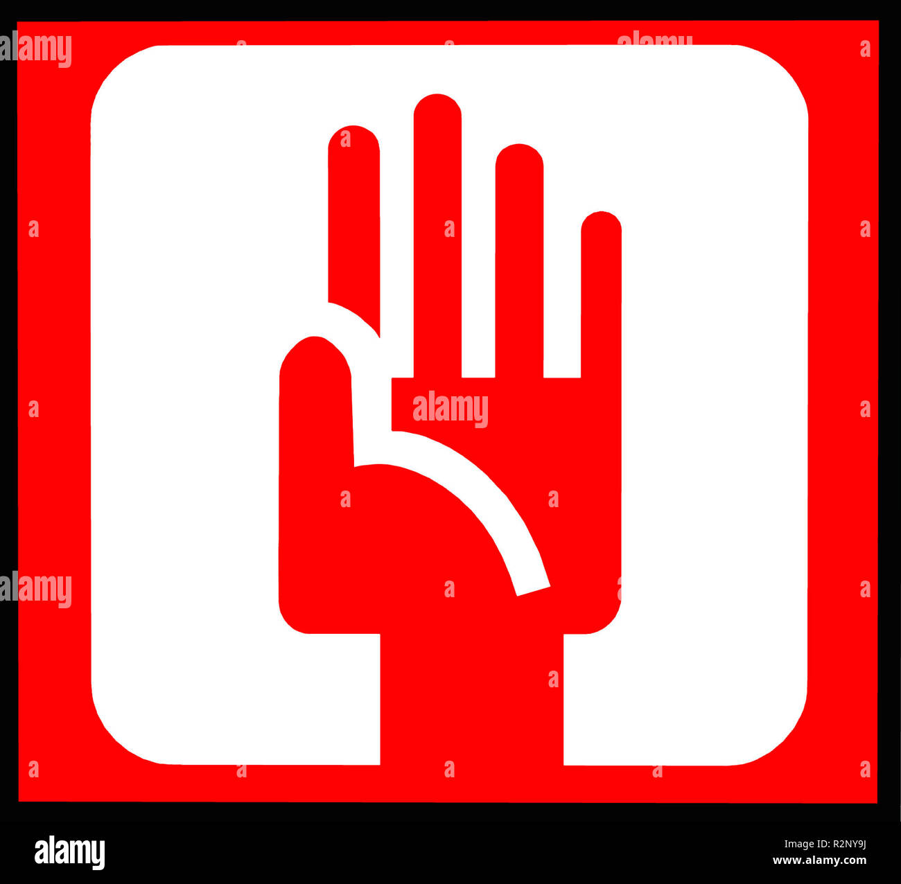 Hand stop symbol pictogram hi-res stock photography and images - Alamy