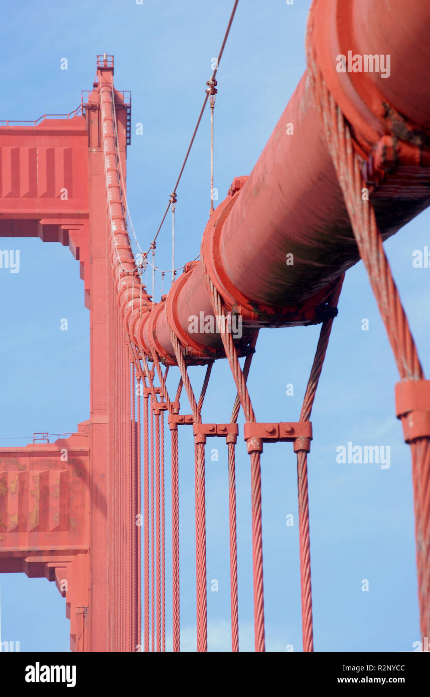 Bridge golden suspension bridge stanchion hi-res stock photography and ...