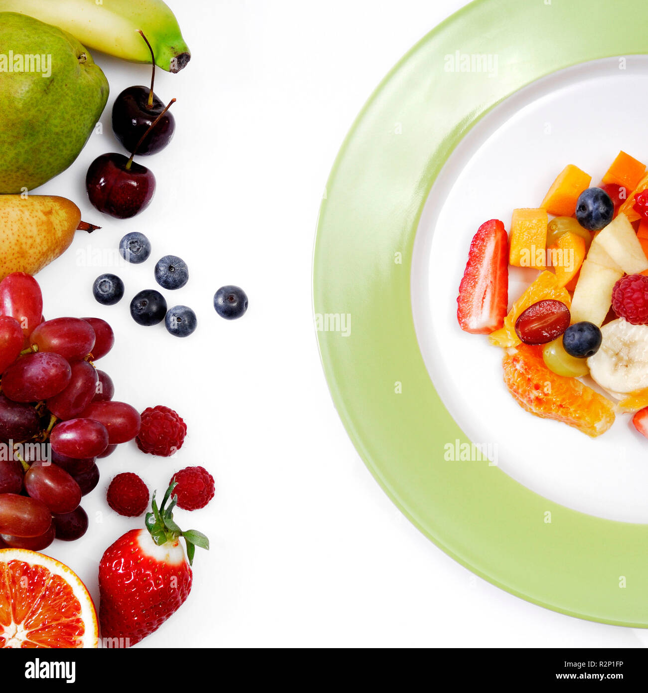 fruit salad freshly prepared Stock Photo - Alamy