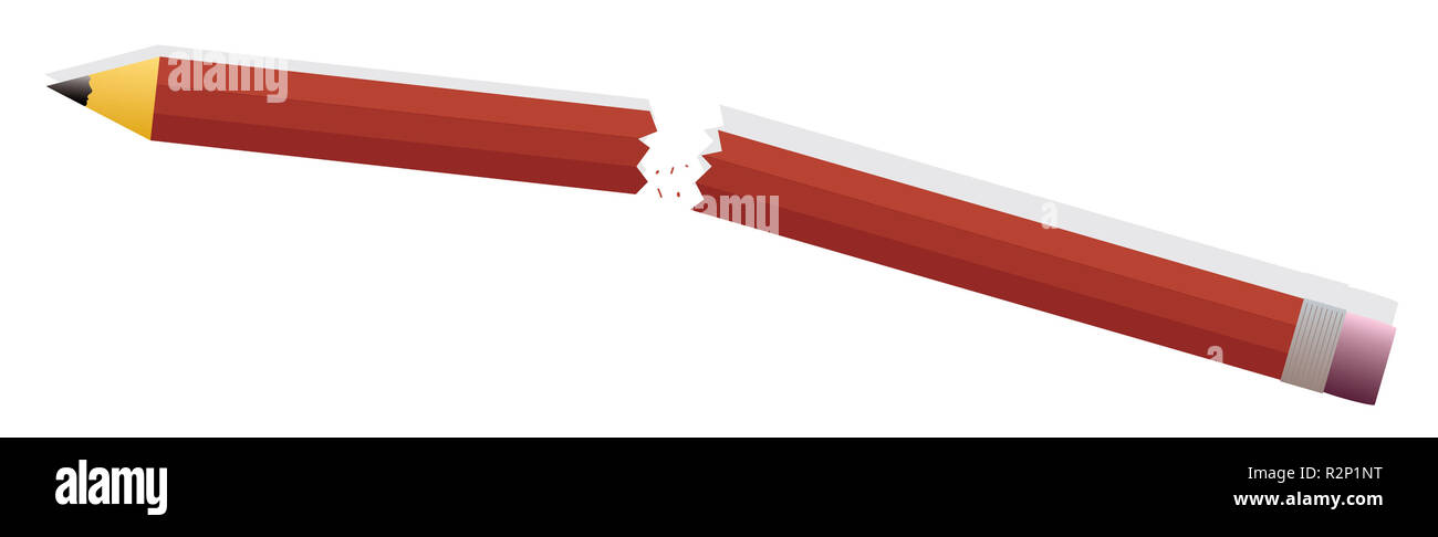 Anger concept broken pencil hi-res stock photography and images - Alamy