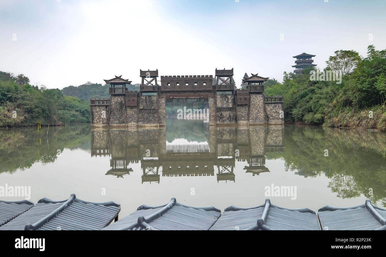 Chibi, Hubei/ CHINA - OCT 25, 2018:The ancient battle field of The red ...