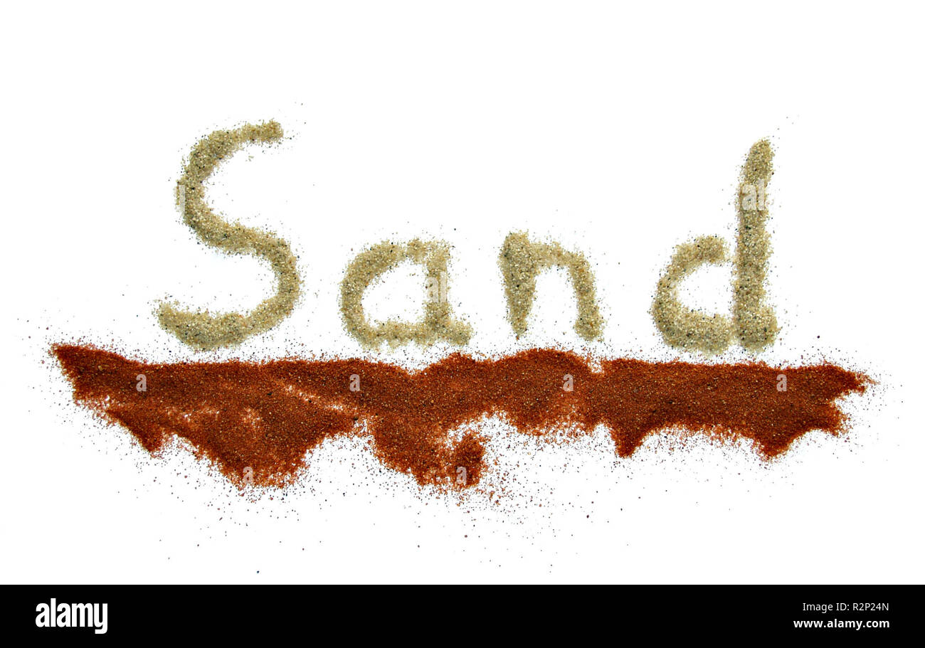 Sand font Cut Out Stock Images & Pictures - Alamy