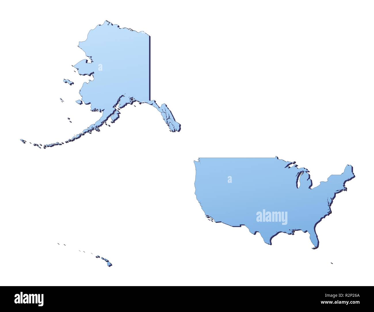 United states map boundaries hi-res stock photography and images - Alamy